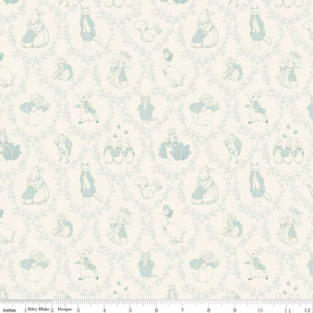 Peter Rabbit & Friends Flannel 16790-CLOUD – Material Girls Quilt Boutique