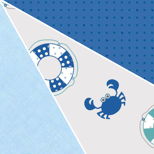 3 Yard Quilt Pack - Blue Crab – Material Girls Quilt Boutique