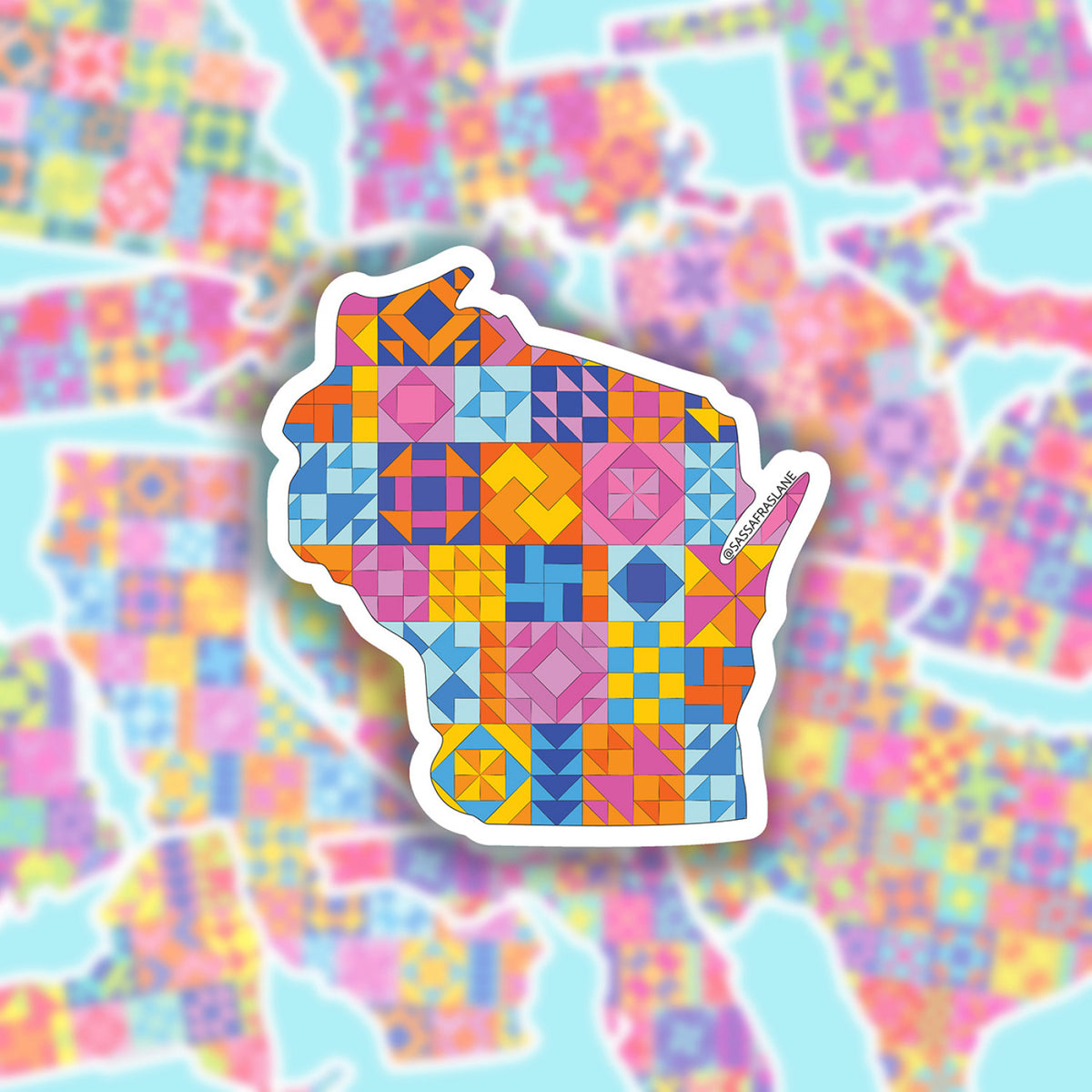 Wisconsin State Quilt Sticker – Material Girls Quilt Boutique