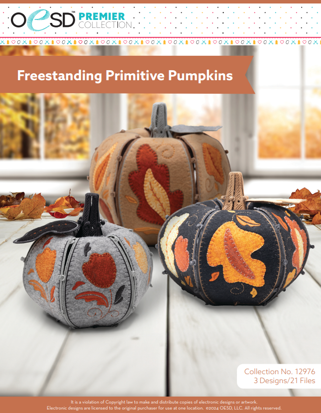 Freestanding Primitive Pumpkins USB #12976 – Material Girls Quilt Boutique