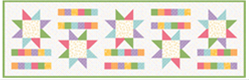 Hopscotch Table Runner Kit: May – Material Girls Quilt Boutique