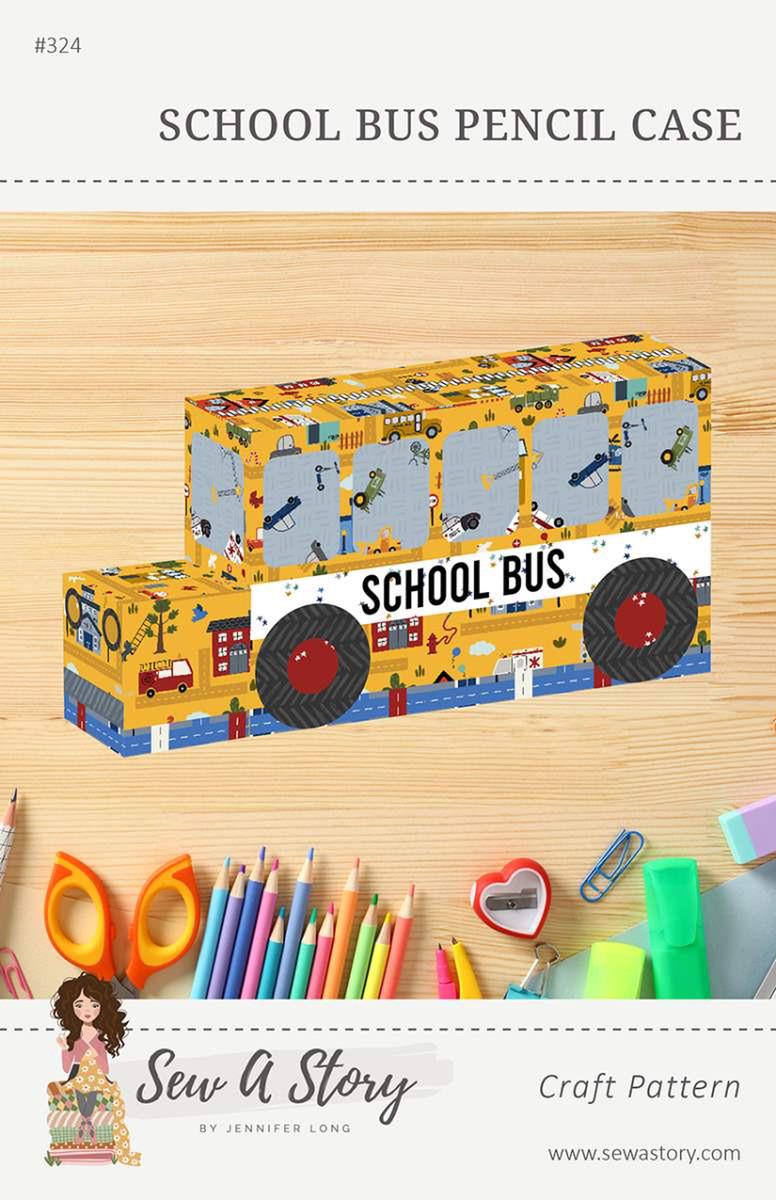 School Bus Pencil Case – Material Girls Quilt Boutique