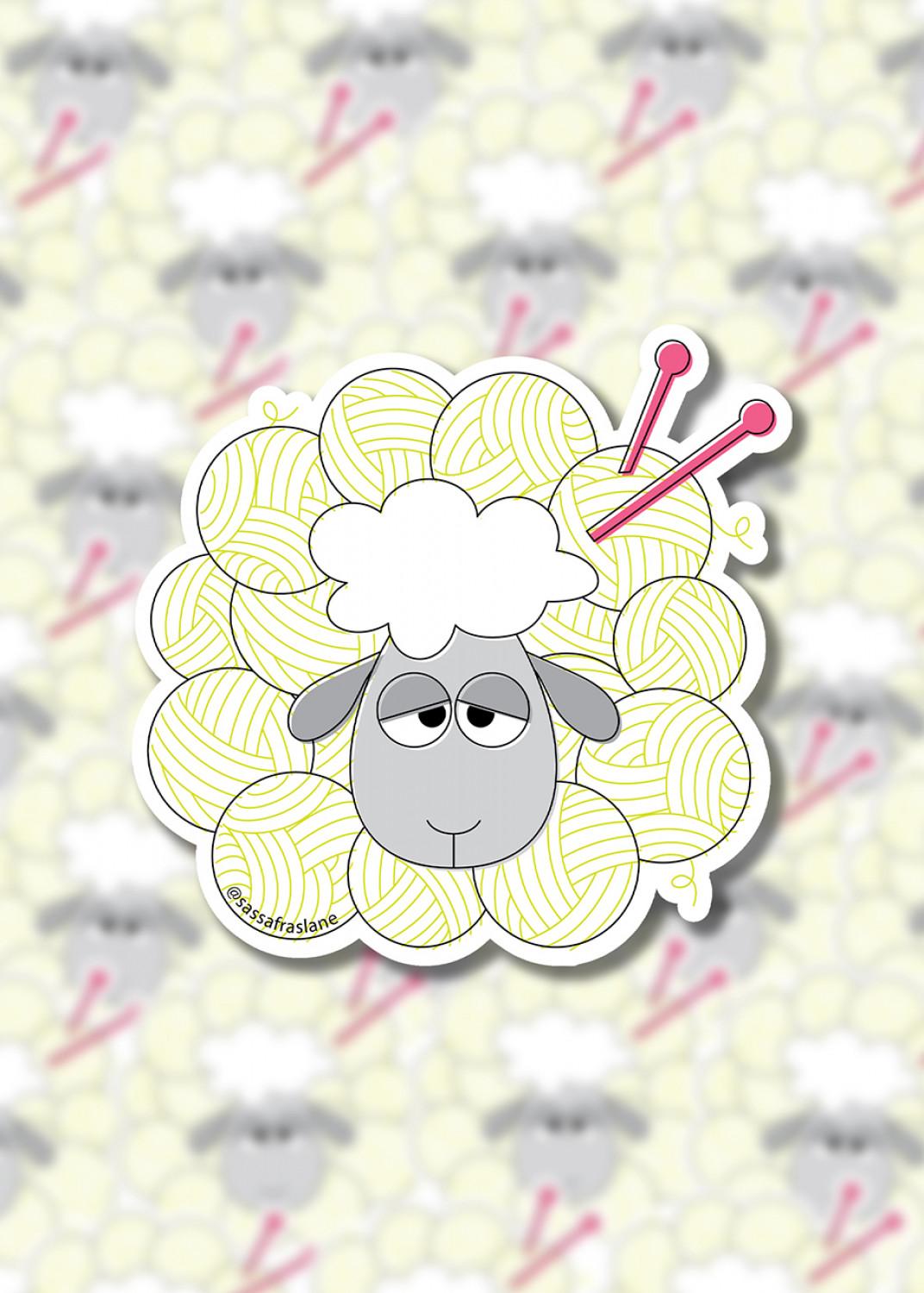 Yarn Ball Sheep Sticker – Material Girls Quilt Boutique