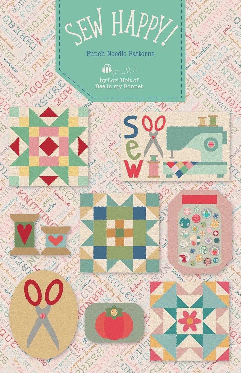 Sew Happy! Punch Needle Pattern – Material Girls Quilt Boutique