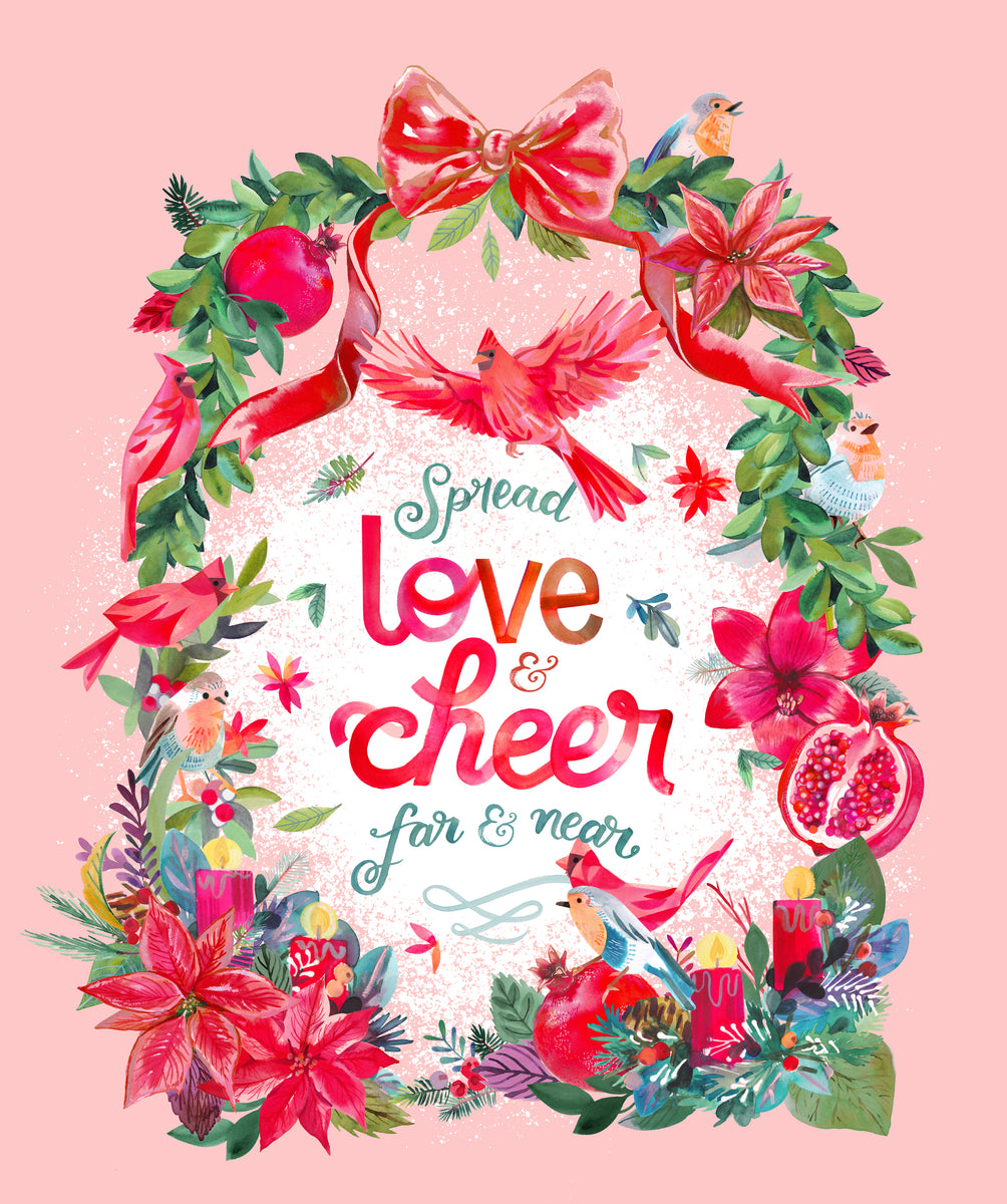 Love and Cheer Panel – Material Girls Quilt Boutique