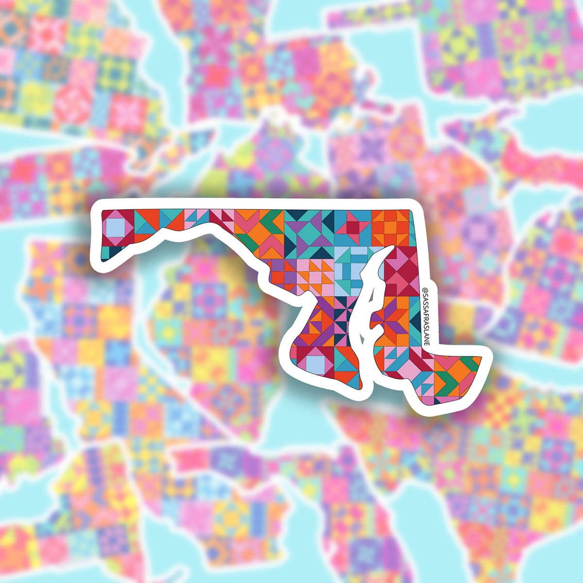 Maryland State Quilt Sticker – Material Girls Quilt Boutique