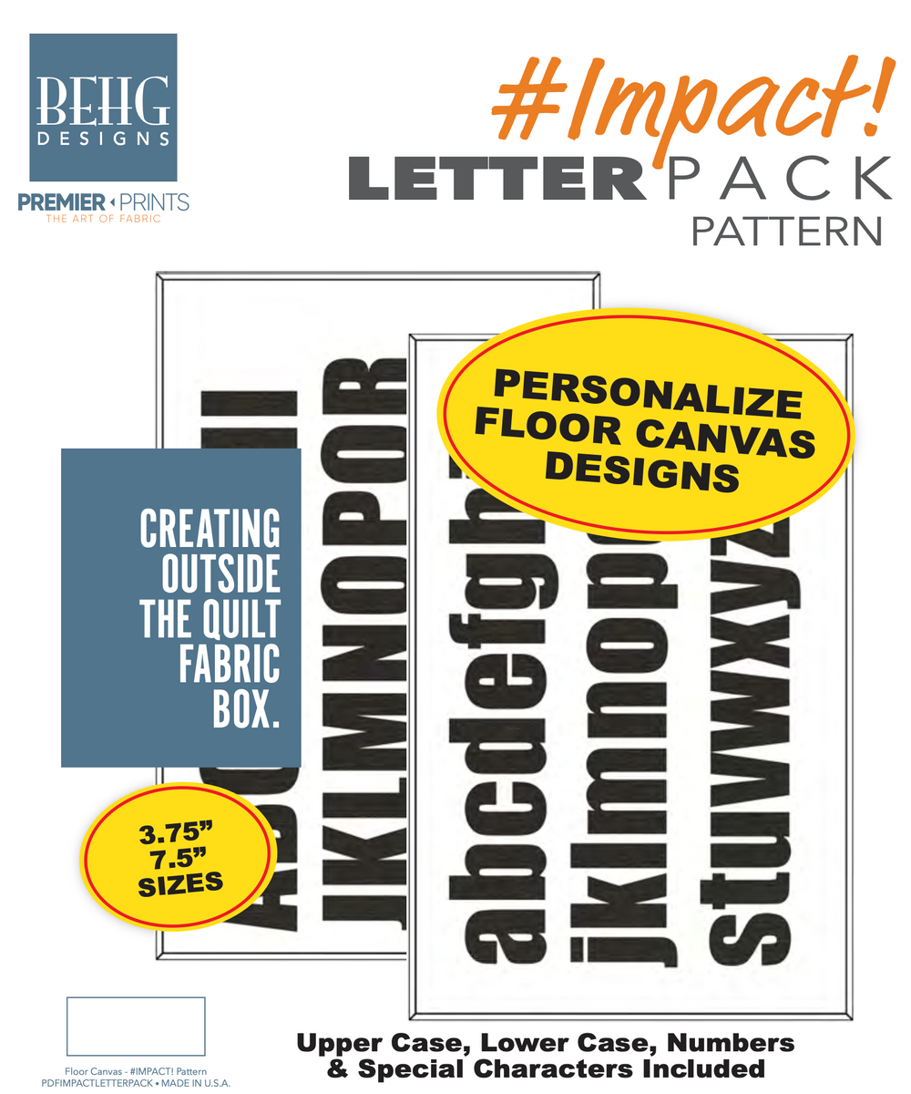 Impact Lettering Kit for Customizable Floor Canvas – Material Girls ...